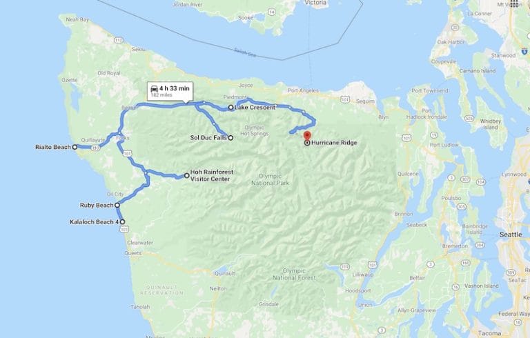 Olympic National Park Beaches Map