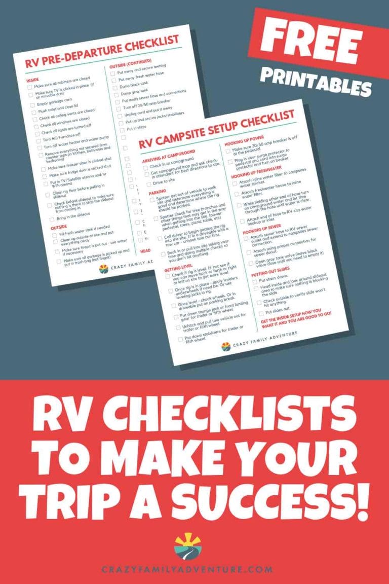 RV Checklist To Make Your Trip A Success